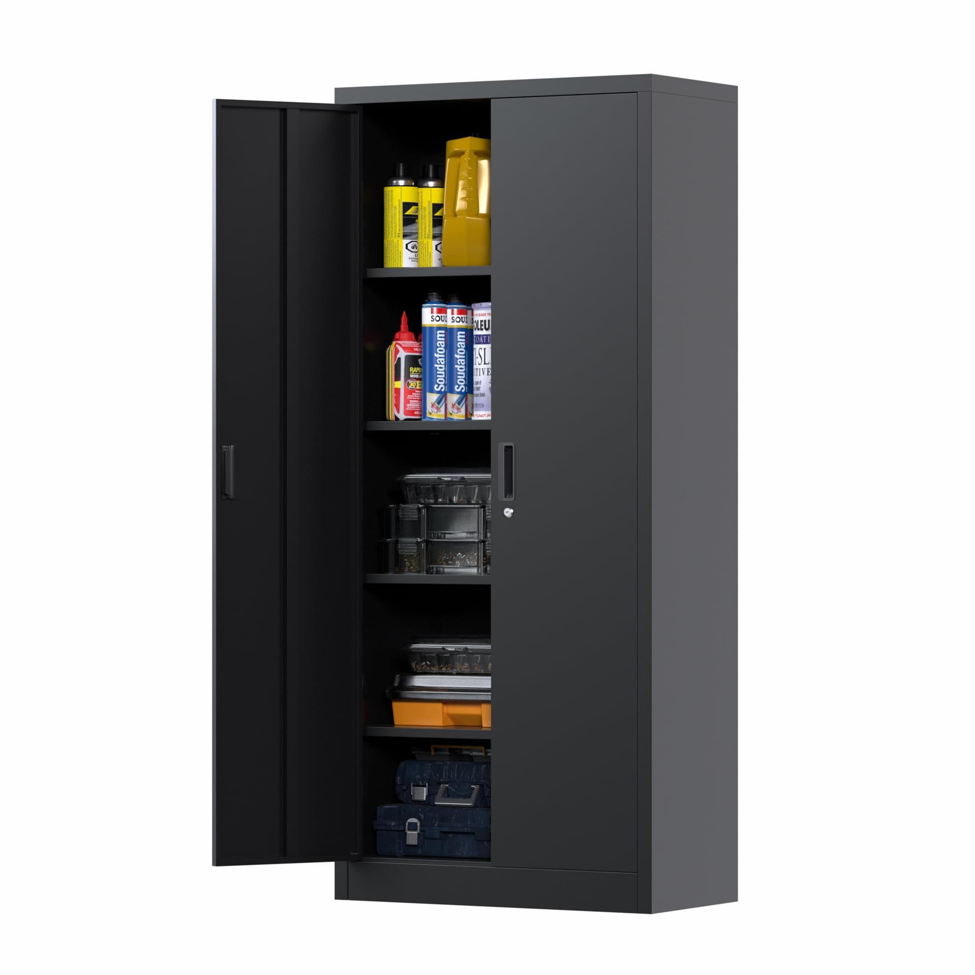 GAEANET 71 inches Tall Metal Storage Cabinet, Locking Steel Storage ...
