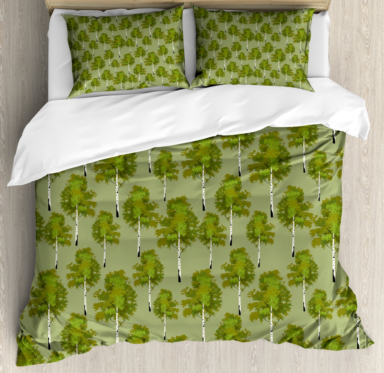 Woodland Duvet Cover Set Wildlife Scene Of Trees In A Forest