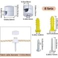 Aluminum Cable Management Clips for TV PC Ethernet Cable Under Desk ...