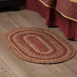 VHC Brands Cider Mill Jute Oval Primitive Area Rug, Cotton Braided ...