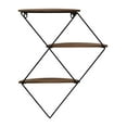 Sagebrook Home Modern Neutral Metal/wood Brown 3-tier Diamond Wall ...
