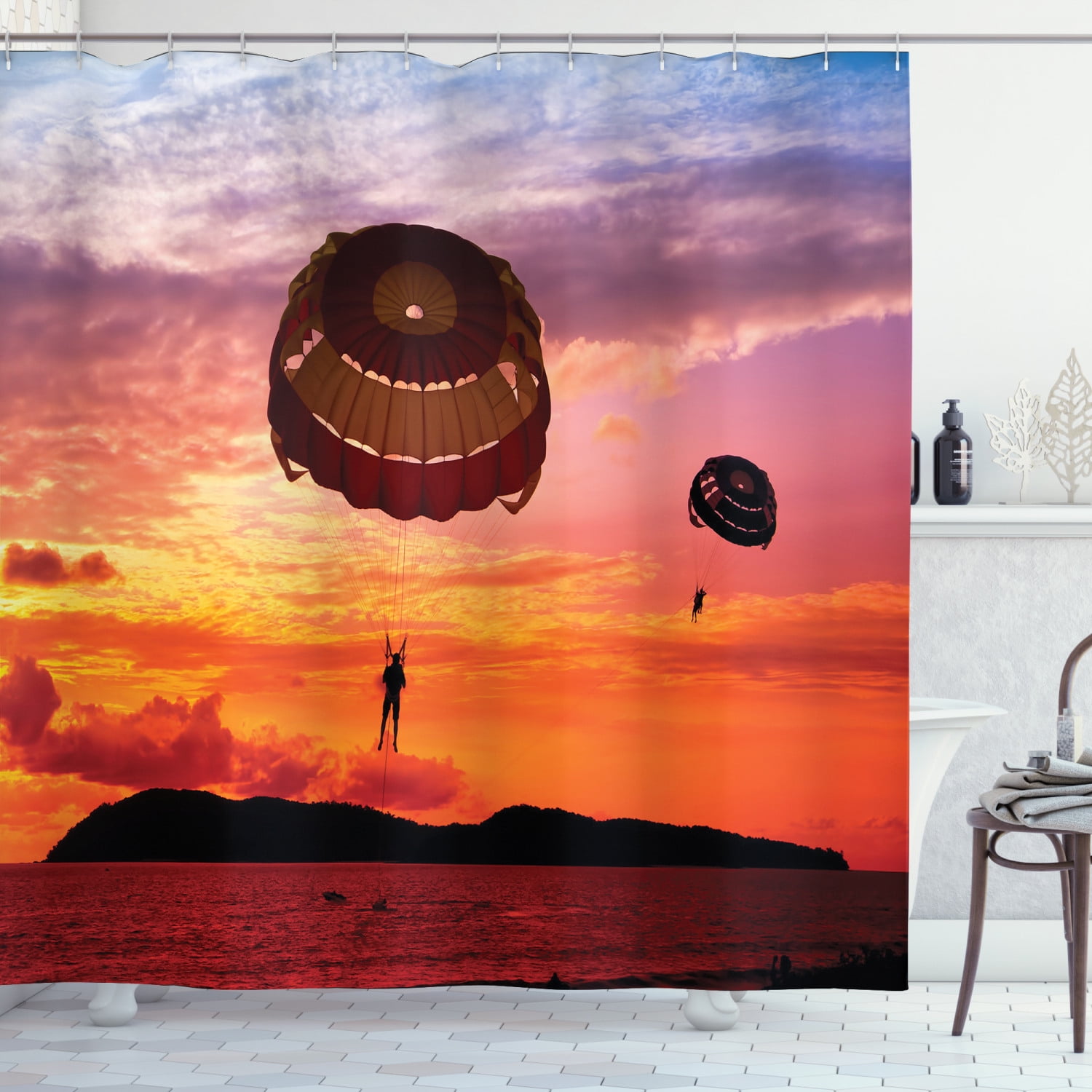 Adventure Time Amazing Parachute Decor Summer Fabric Shower Curtain ...