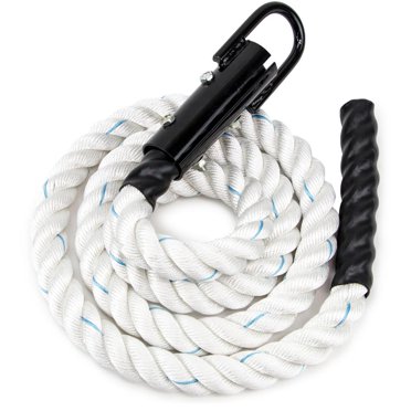 Crown Sporting Goods White Poly Dac Gym Climbing Rope, Knotless, 3 ...
