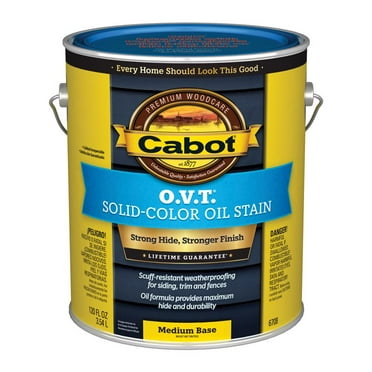 Cabot Solid Color Oil Low VOC Solid Tintable White Base Oil-Based Alkyd ...