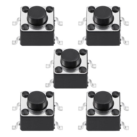 6x6x5mm Momentary Panel PCB SMD SMT Mount 4 Pins Push Button SPST ...