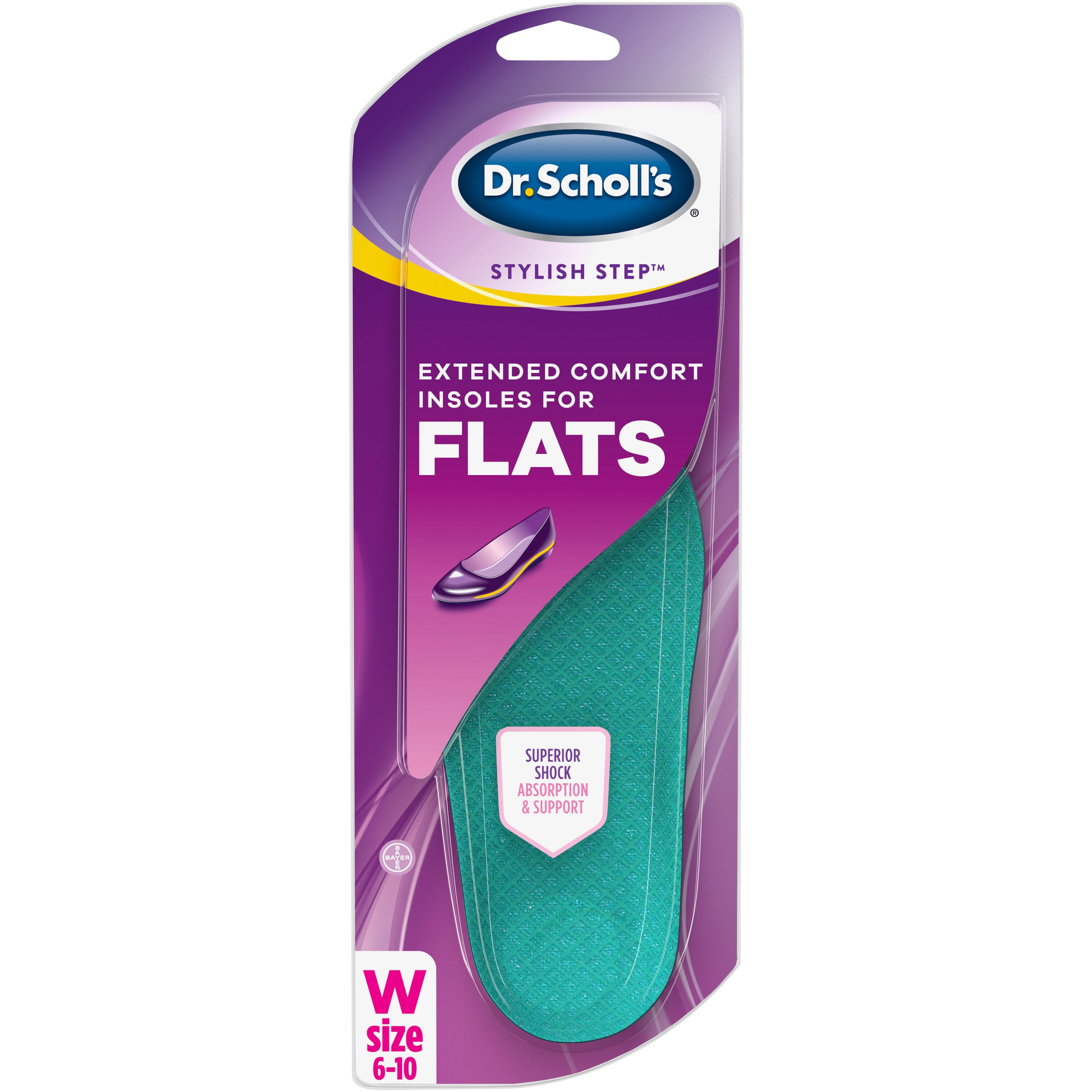 Dr. Scholl's Stylish Step Extended Comfort Insoles for Flats, 1 Pair ...