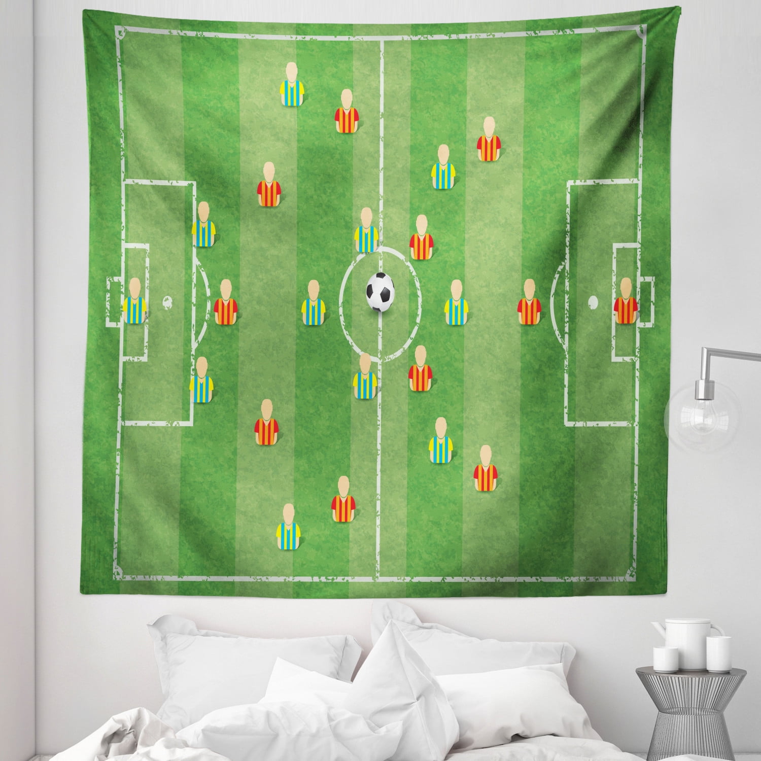 Soccer Tapestry, Soccer Formation Tactic Illustration Goalkeeper ...