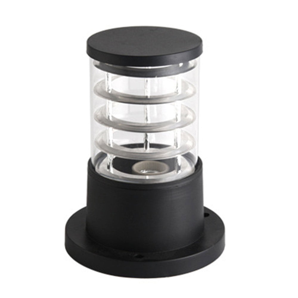 Garden Lawn Round Post Light ABS Shell Transparent Glass Cover for ...