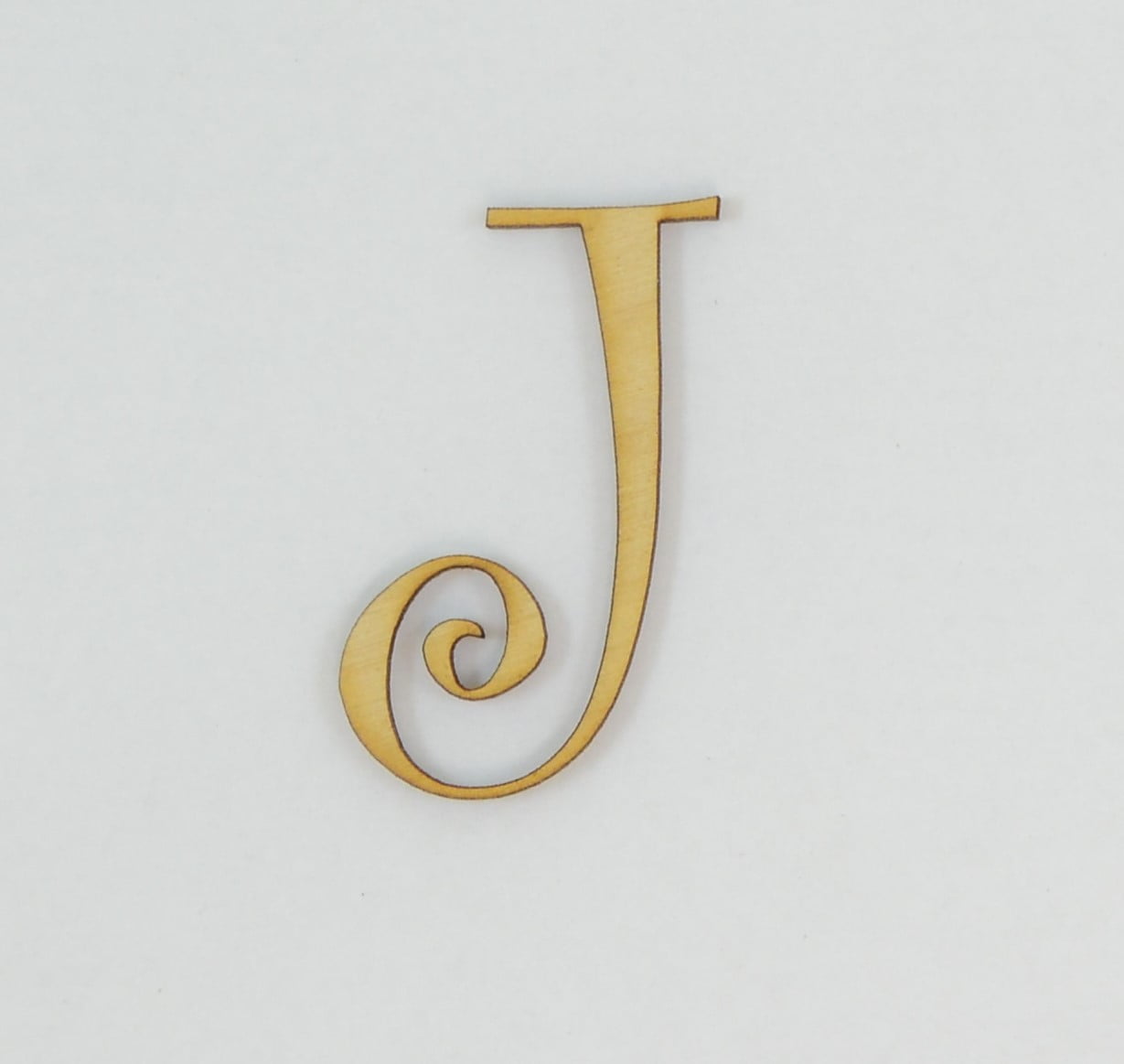 1 Pc, 6 Inch X 1/8 Inch Thick Wood Letters J In The Curlz Font Great ...