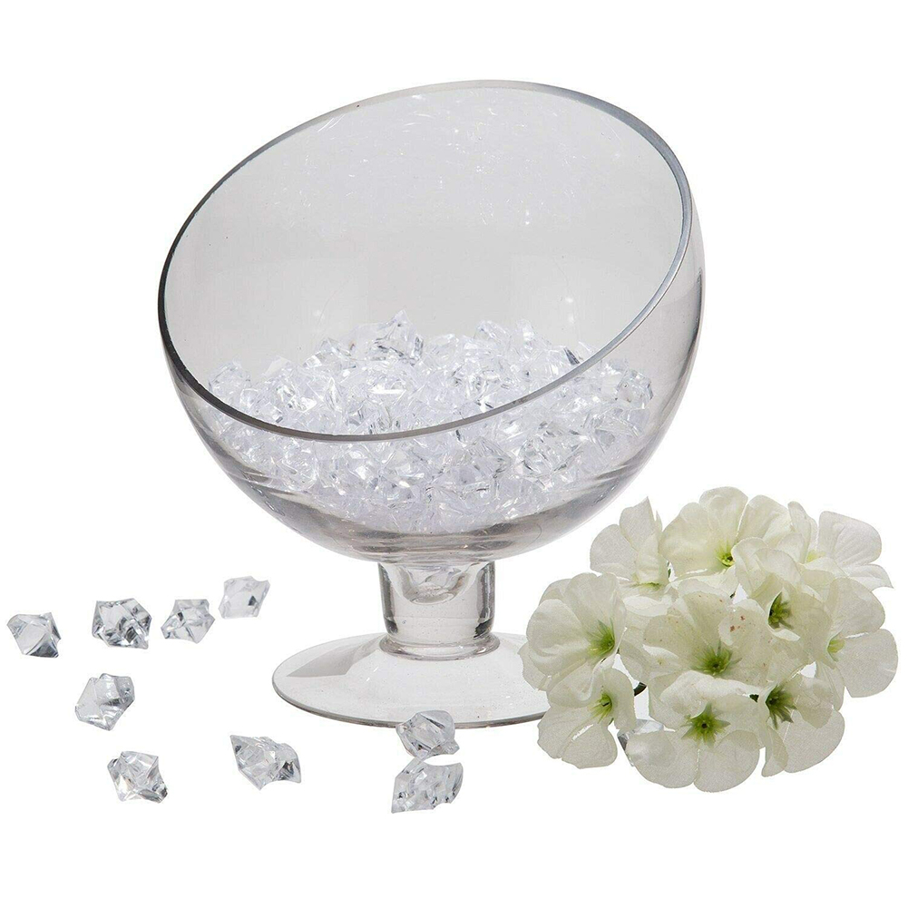 （Mini）100pcs Clear Fake Crushed Ice Rocks Ice Cubes Acrylic Vase ...