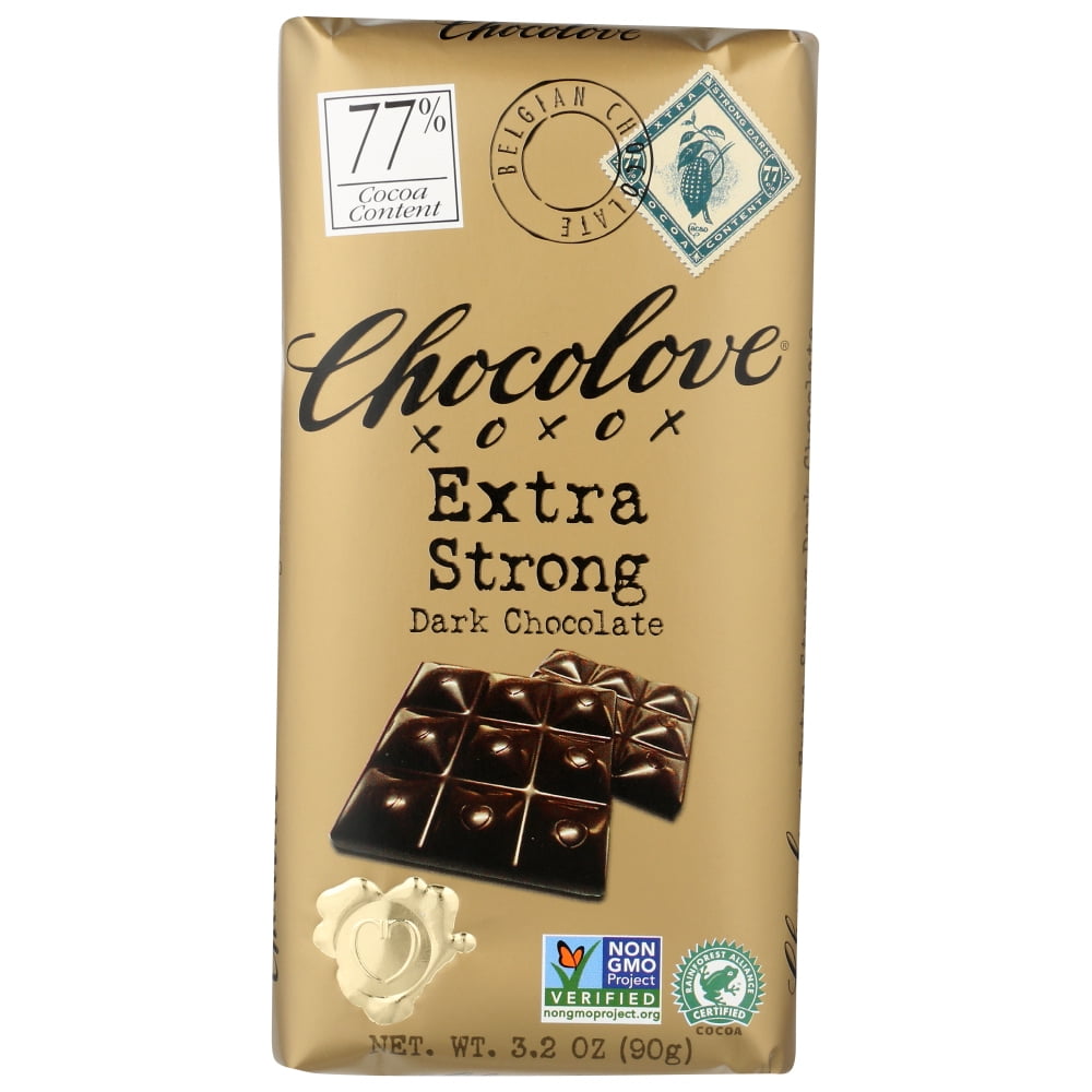Chocolove Extra Strong Dark Chocolate , 3.2 Oz - Walmart.com - Walmart.com