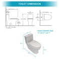 Ceramic One Piece Toilet, Elongated Dual Flush Toilet with Soft Close ...