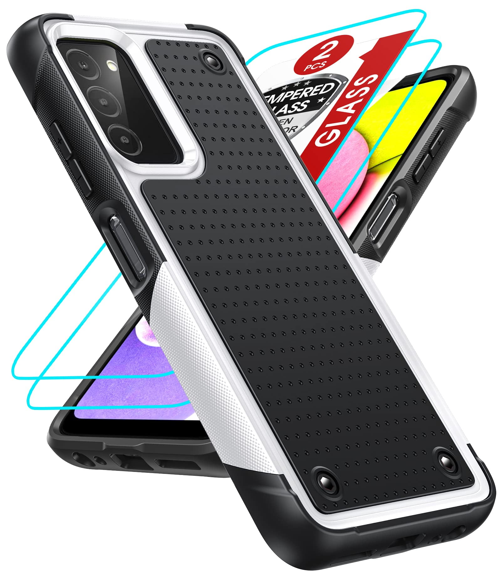 LeYi Phone Case for Galaxy A03s with 2 Pack Screen Protector Galaxy ...