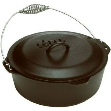 Lodge Cast Iron 9 Quart Seasoned Cast Iron Camp Dutch Oven With Bail Handle - Walmart.com