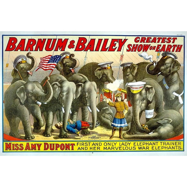 Buell "Barnum & Bailey" Miss Amy Dupont Glossy Poster - Walmart.com