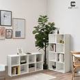 CAPHAUS 11-Inch Modern Cubic Shelving Bookcase, Sturdy Room Storage ...