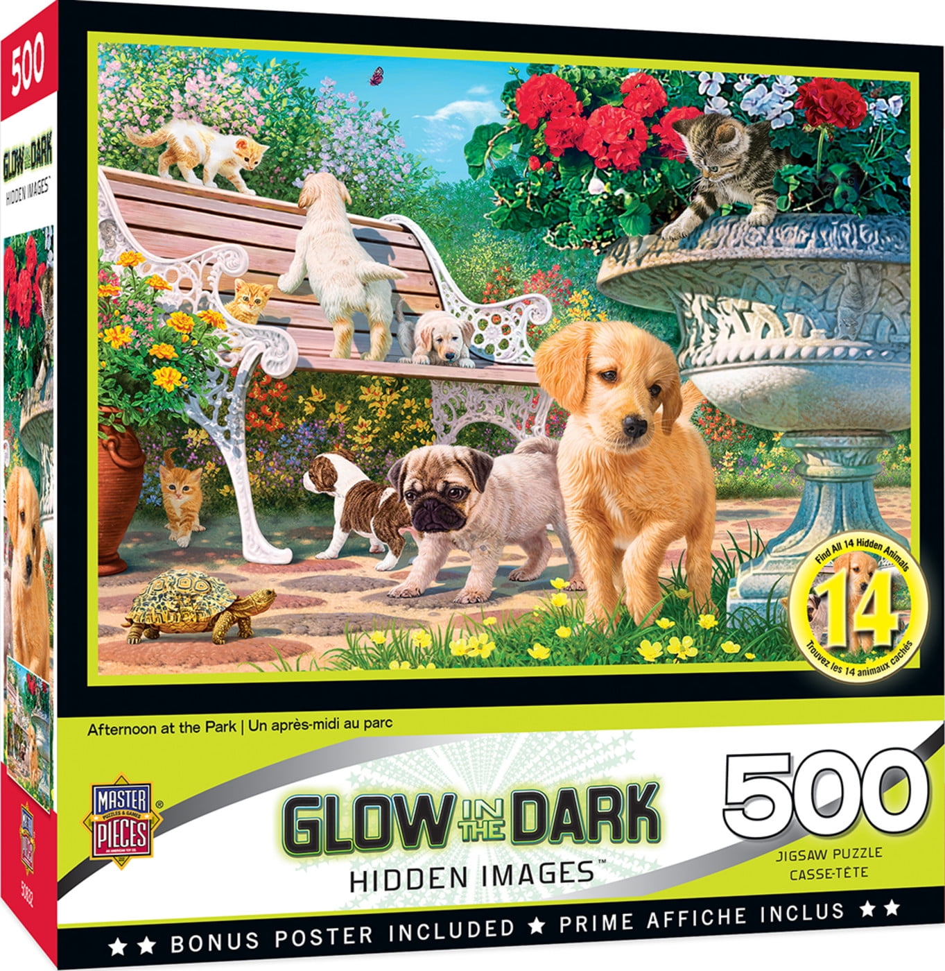 MasterPieces 500 Piece Glow in the Dark Puzzle – Afternoon at the Park ...