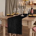 Black Table Runner, Modern Minimalist Classic Black Solid Color ...