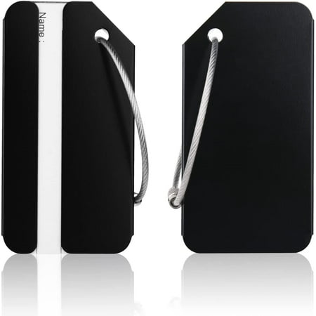 2 Pieces Luggage Tag, Baggage Tags Aluminum Alloy with Stainless Steel ...