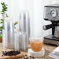 Clear Plastic Cups with Sip Lids Disposable Round Bottom Togo Cups for ...