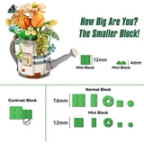 Watering Pot Bonsai Plant Model Building Blocks Set,Simulation Flower ...
