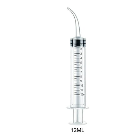 10 Pieces Plastic Syringes Set 12ml Premium Material Syringe Curved ...