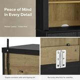 Mopio Blake Storage Cabinet with Hutch, Sideboard Buffet Cabinet with ...