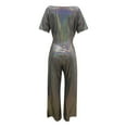 Womens Banquet Evening Dress Sexy Jumpsuit Elegant Off Shoulder Colorful Bright Loose Jumpsuits