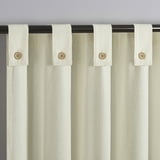 Archaeo Cotton Blend Button Tab Top Curtain, 40"x63", Cream - Walmart.com
