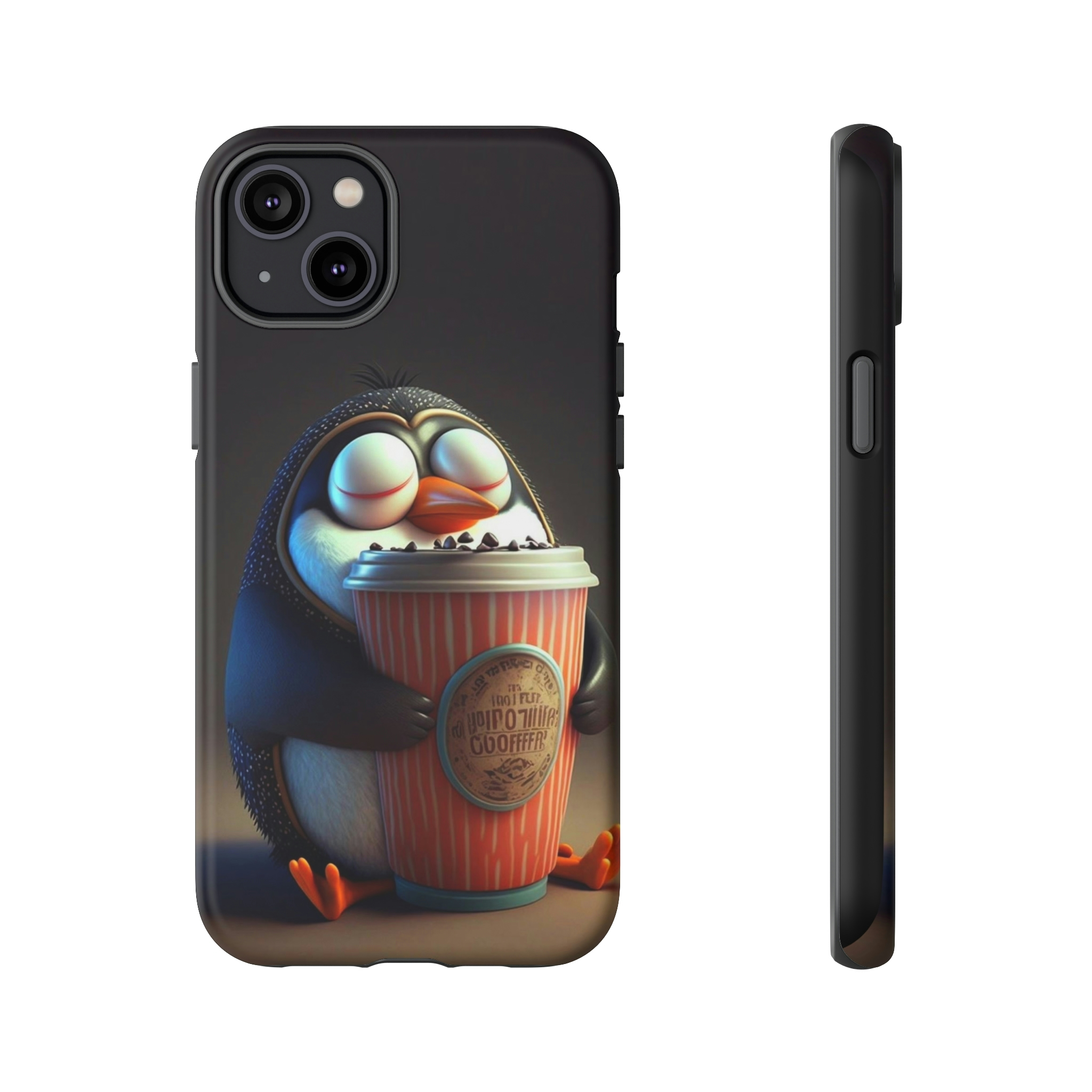 Penguin who loves coffee iphone 14 pro, plus and pro max Tough Cases ...