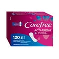 Carefree Acti-Fresh Panty Liners, Soft and Flexible Feminine Care Protection, Regular, 120 Count ...