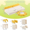 12-Piece Modular Kids Sofa Set All-Sponge Construction Yellow & White ...