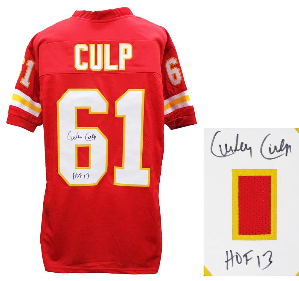 Curly Culp Signed Red Throwback Custom Football Jersey w/HOF'13 ...