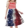 Asgosdo Summer Dress for Girls Casual 4th of July Waisted Sleeveless ...