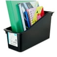 Pen+Gear Plastic Desktop Book Organizer Bin Black 14 Inch Deep Fits ...