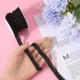 10 Yards Polyester Elastic Lace Trim Single Edged Flower Trimming for ...
