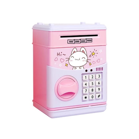 Cute Cartoon Cat ATM Savings Piggy Banks Bank Coin Toy for Real Money ...