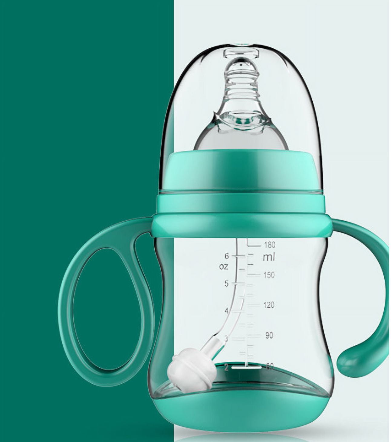 Biberones, tetina en forma de pecho con válvula anticólicos, 180 ml ...
