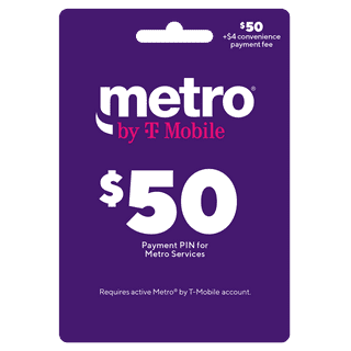 Metro by T-Mobile $60 Payment PIN w/ $4 Convenience Fee (Email Delivery ...