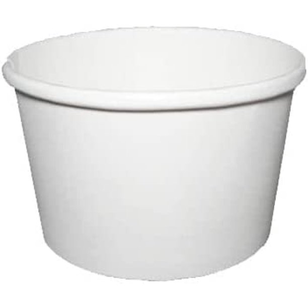 EcoQuality [50 Count] 8 oz Disposable White Paper Soup Containers ...