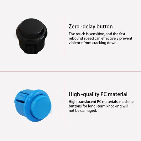24mm Electrical Arcade Push Button Microswitch Fixing Type Professional ...
