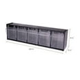 "Tilt Bin Interlocking Multi-Bin Storage Organizer, 5 Sections, 23.63 ...
