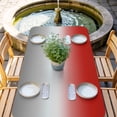Abstract Fitted Rectangle Tablecloth 30" x 60" Red Grey Gradient Modern ...