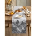 Abstract Pine Trees Table Runner 48 Inches Long,Gray Forest Fogged Mist ...