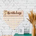 OUNONA Wooden Block Calendar with Birthday Reminder Printed Letters for ...