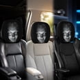 Car Headrest Cover Designed , Funny Head Rest Cover for Car, Scary Face ...