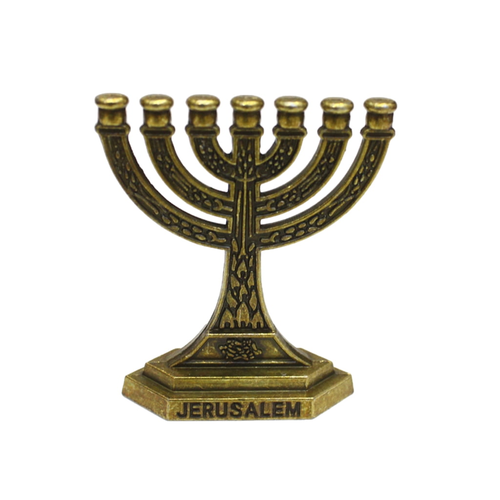 SIEYIO Traditional Menorah 7 Branch Jewish Candle Holder 12 Tribes of ...