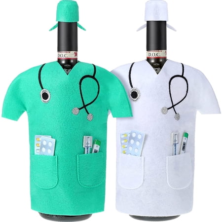 2 Pieces Coat Wine Bag for Doctors Doctor Wine Cover Present for ...