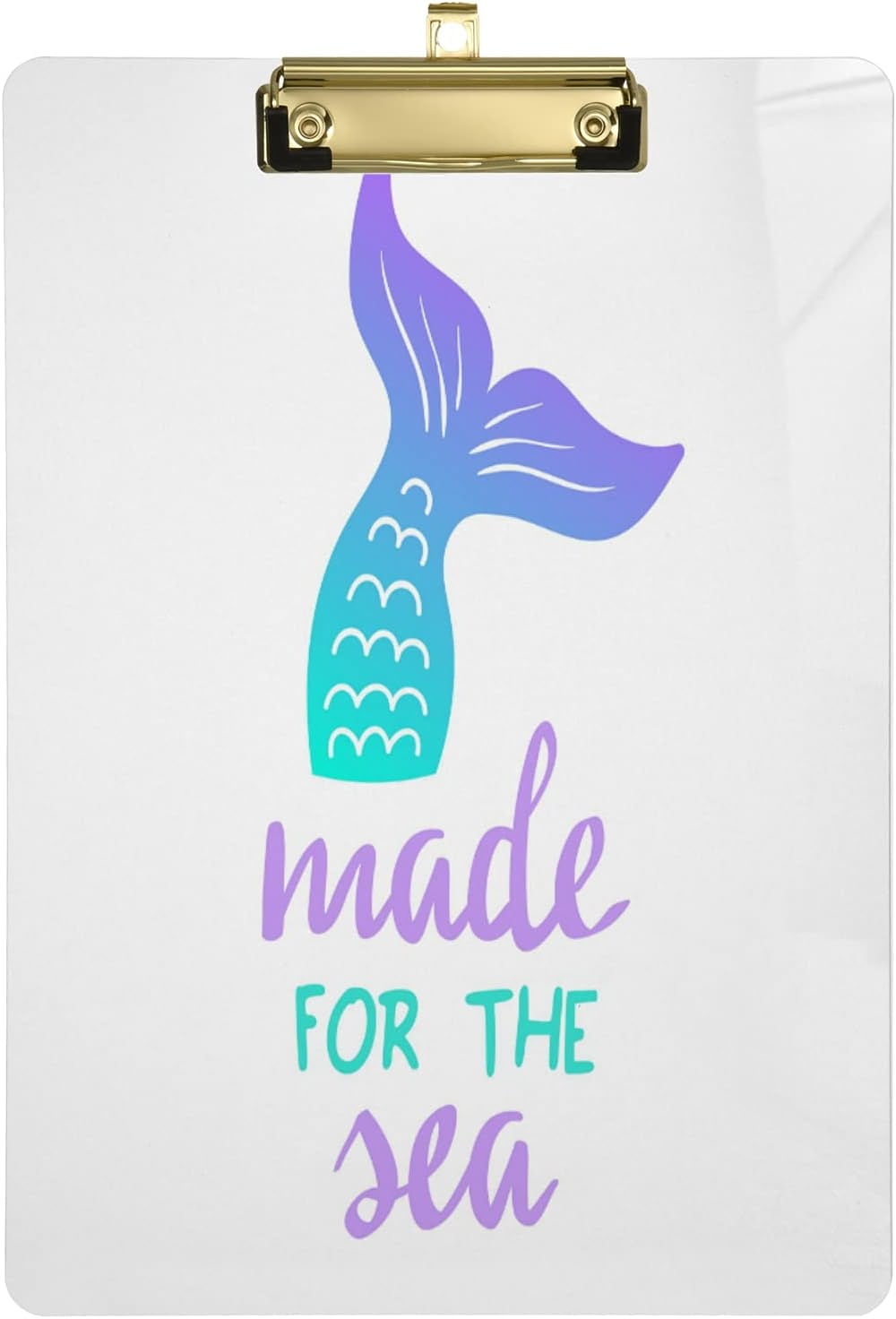 FMSHPON Sea Quote Mermaid Tail Clipboard Hardboard Wood Nursing Clip ...
