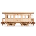 Wood Trick Wooden Toy Train Set with Railway - 34x7″ - Locomotive Train Toy Mechanical Model Kit ...